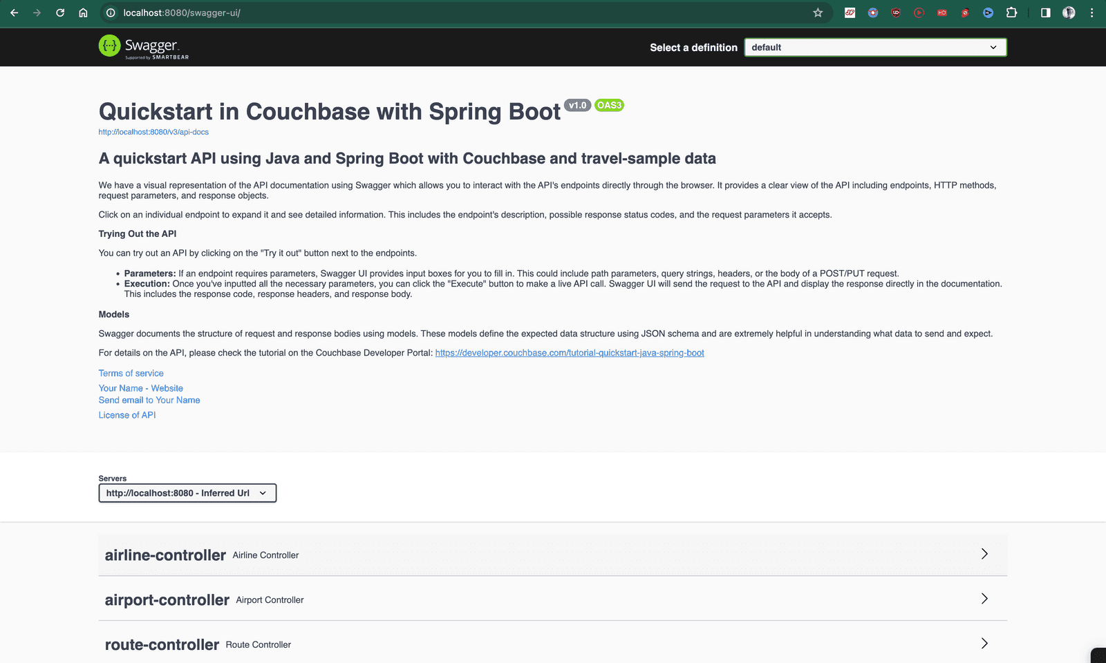 Tutorial Quickstart In Couchbase With Java And Spring Boot Couchbase Developer Portal