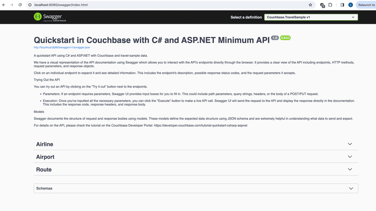 Tutorial - Quickstart in Couchbase with C# and ASP.NET Minimal API | Couchbase Developer Portal