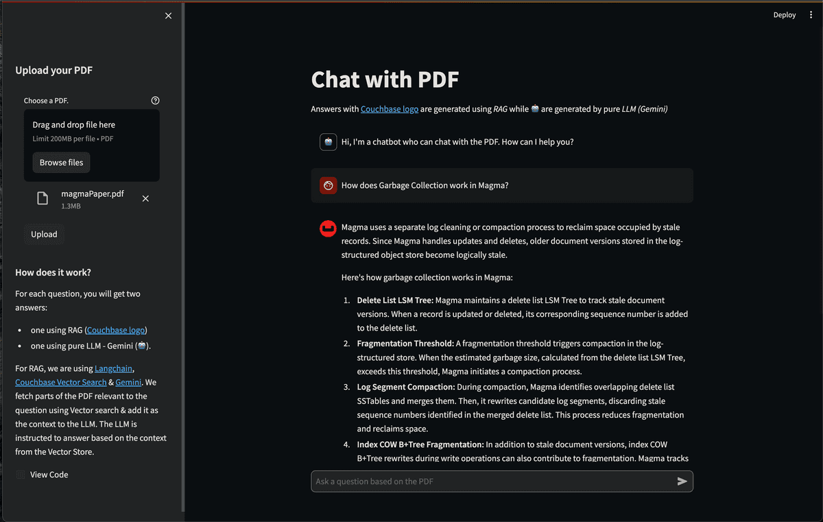 Tutorial - Build PDF Chat App With Google Gemini and Couchbase Python SDK | Couchbase Developer ...