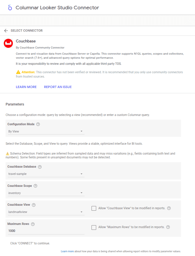 Tutorial - Connect Looker Studio to Couchbase Columnar using Views and ...