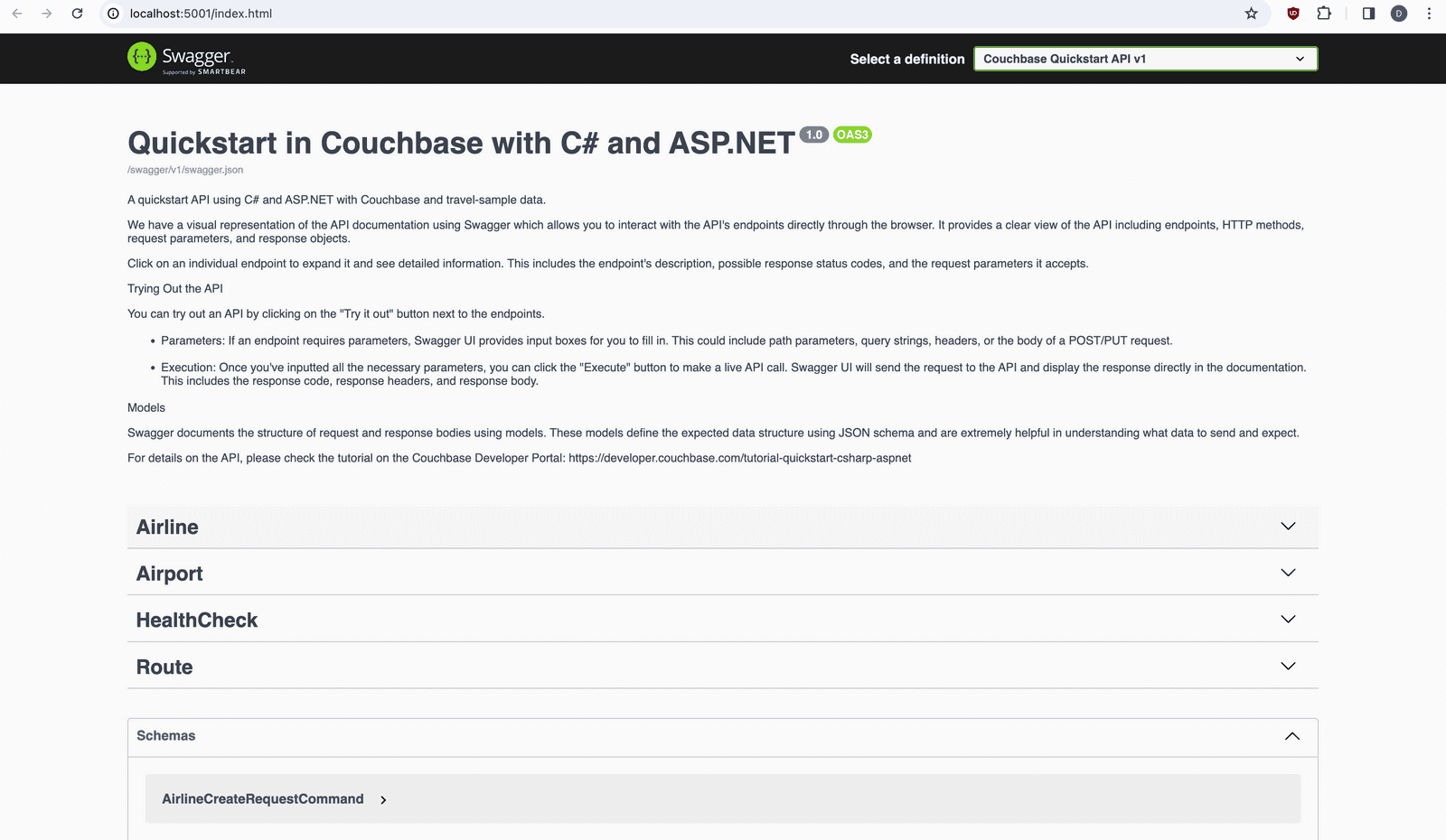 Tutorial - Quickstart in Couchbase with C# and ASP.NET | Couchbase Developer Portal