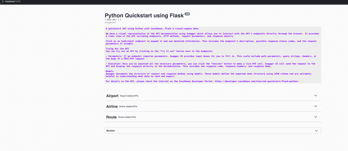 Tutorial - Quickstart in Couchbase with Python and Flask | Couchbase Developer Portal