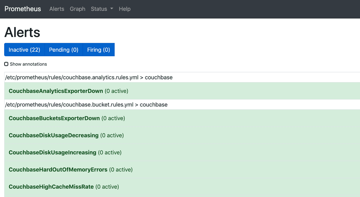 Tutorial - Configure Prometheus Alerts | Couchbase Developer Portal